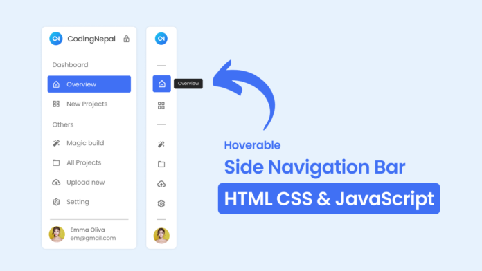 HTML CSS & JAVASCRIPT দিয়ে তৈরি করুন Side Navigation Menu! - Trickbd.com
