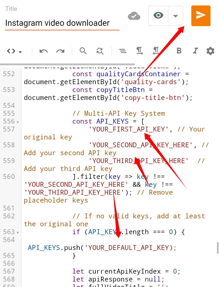 Blogger এ তৈরি করুন Instagram Video downloader টুল! [Part – 2 + Multi api key system] 🔥 ...