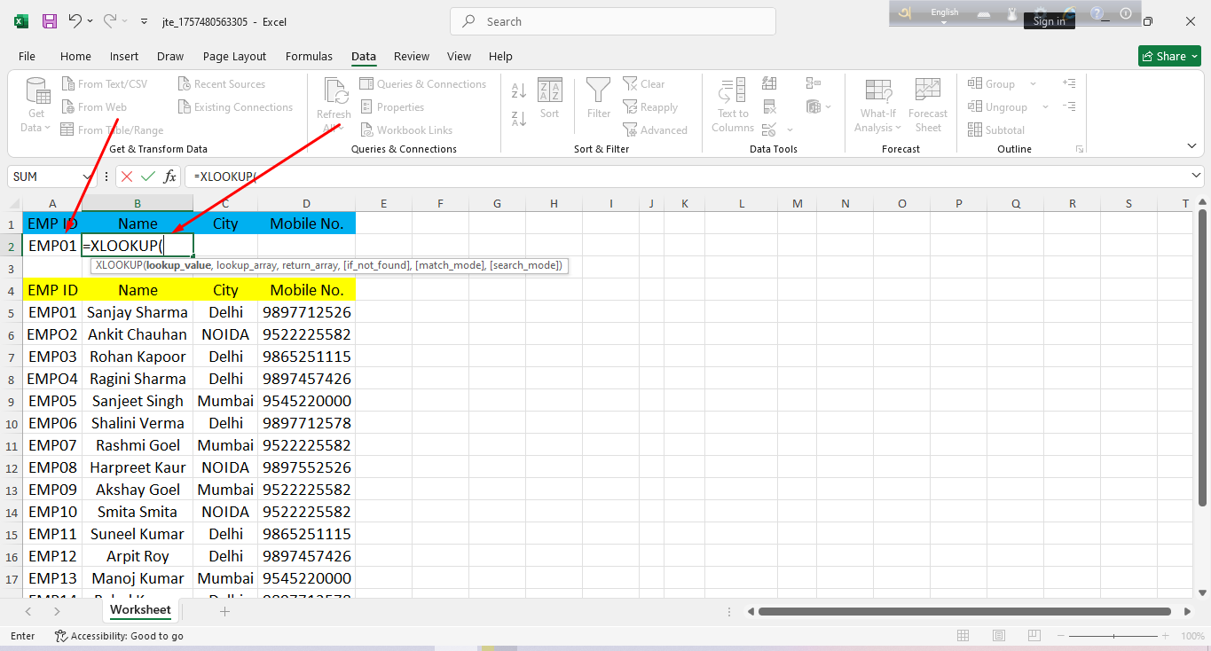 🖥️📊 Microsoft Excel এ XLOOKUP ব্যবহার করে নিদিষ্ট ডেটা ফিল্টার করার নিয়ম 🔍 - Trickbd.com