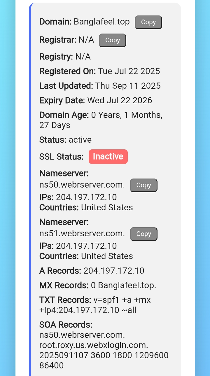 Domain Info Tool সেটাপ করে নিন আপনার blogger,wordpress বা কাষ্টম ওয়েবসাইটে। - Trickbd.com
