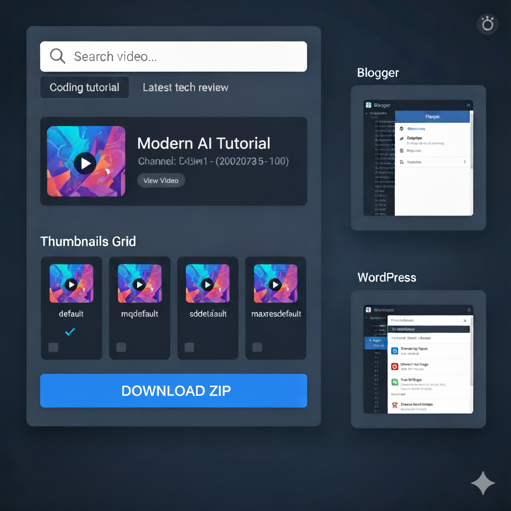 Blogger/WordPress-এর জন্য প্রাকটিক্যাল YouTube Thumbnail Downloader টুল(Without Link) - Trickbd.com