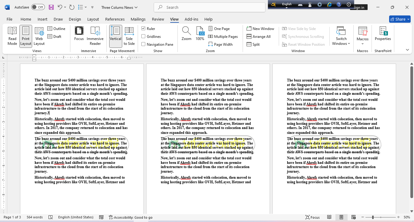 💻 Microsoft Word এ নিউজ পেপার স্টাইলে তিনটি কলামে Paragraph বানানোর নিয়ম 📑🚀 - Trickbd.com