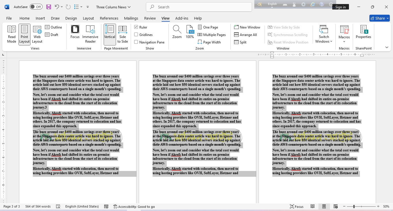 💻 Microsoft Word এ নিউজ পেপার স্টাইলে তিনটি কলামে Paragraph বানানোর নিয়ম 📑🚀 - Trickbd.com